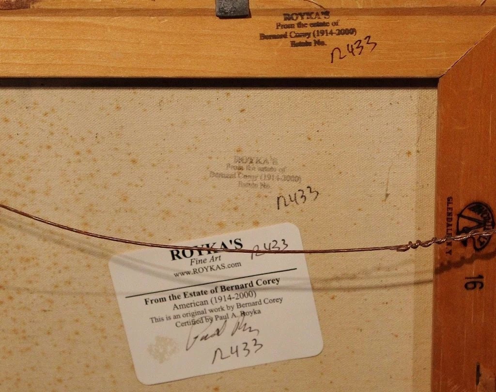 Bernard Corey Oil Painting Seascape Estate Stamp - Etsy