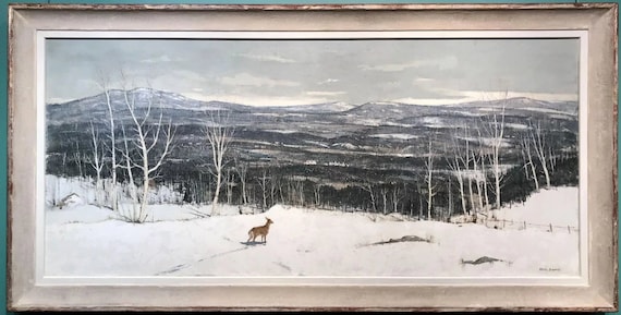 SOLD Paul Starrett Sample Panoramic Winter Landscape Oil - Etsy