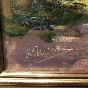 Anthony Thieme Oil Painting Street Scene, the Other Side of Town ...