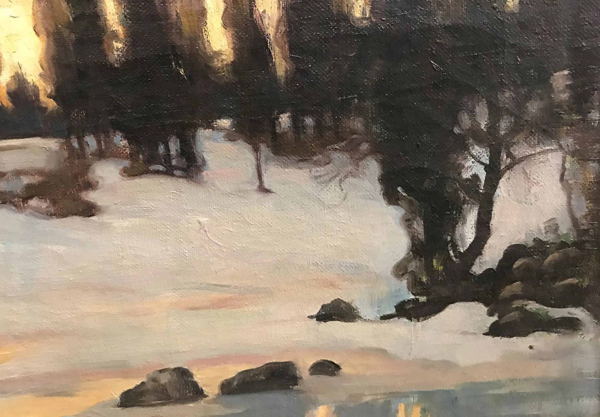 A ******SOLD****** Harold C. Dunbar Oil Painting Winter Landscape With ...