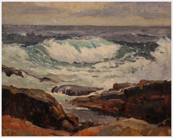 Bernard Corey Oil Painting Seascape Estate Stamp | Etsy