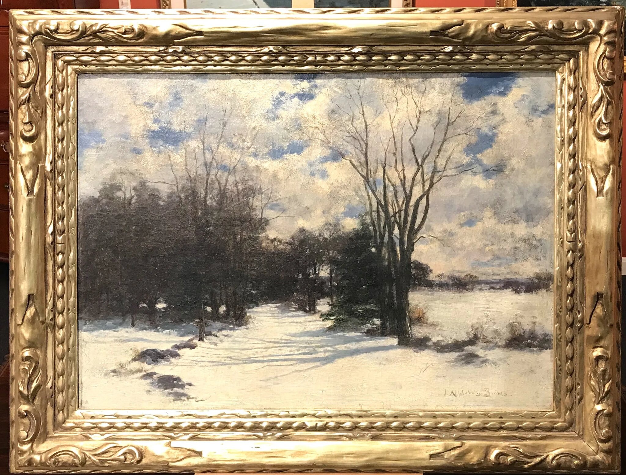 John Appleton Brown Oil Painting of a Winter Landscape - Etsy