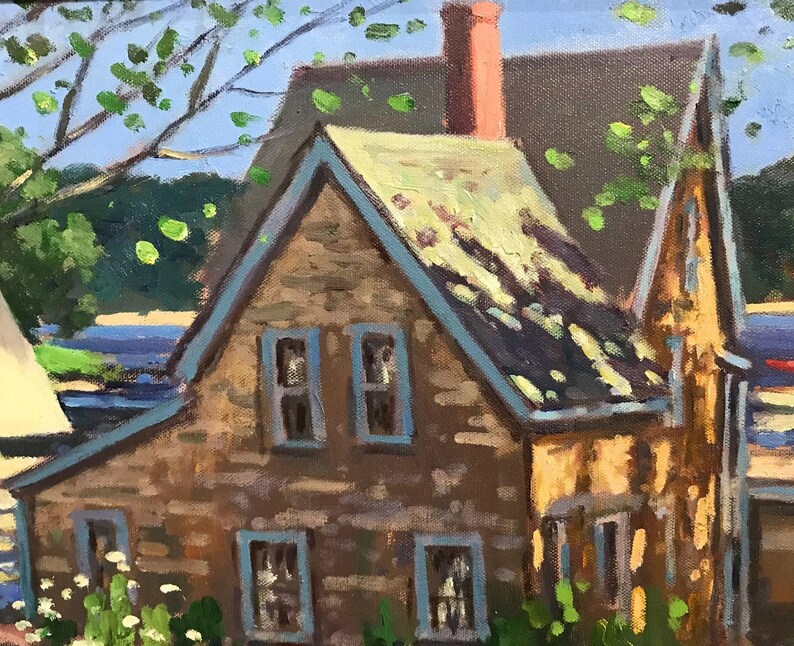 Bruce Backman Turner Coastal Landscape Oil Painting, Lobster Cove ...