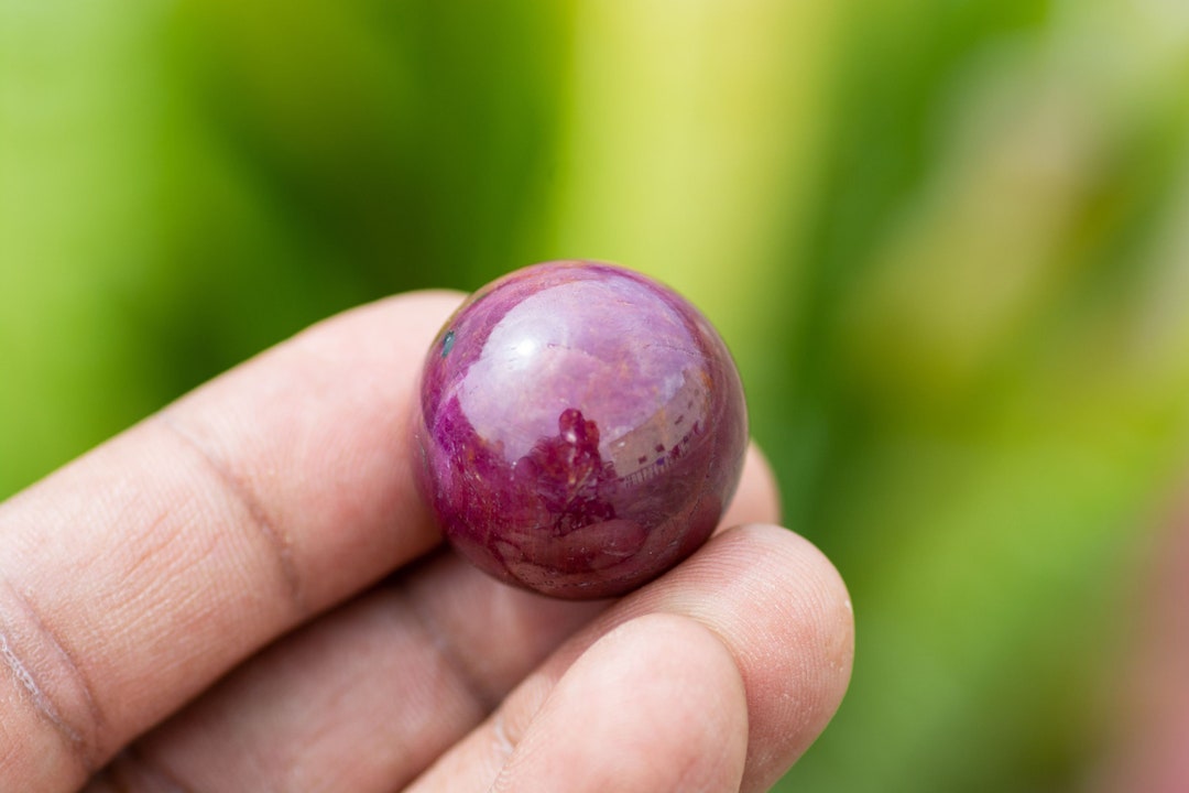 Deep Red Ruby Sphere Natural Ruby Ball Healing Crystal Meditation ...