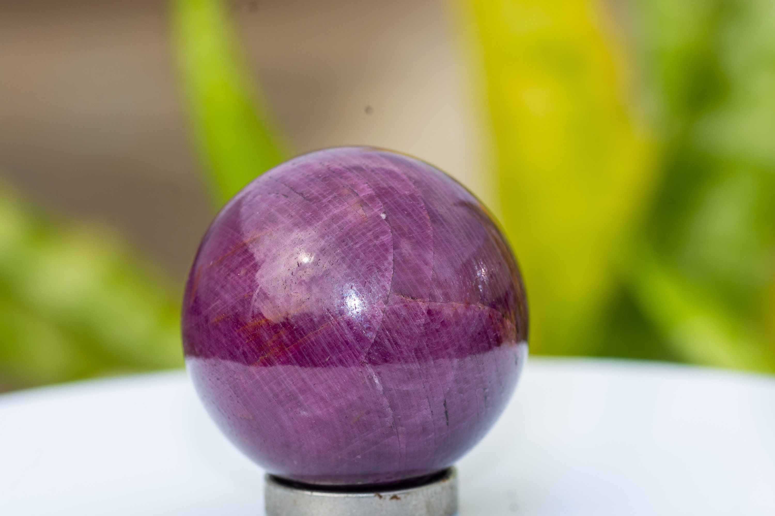 Deep Red Ruby Sphere Natural Ruby Ball Healing Crystal Meditation ...