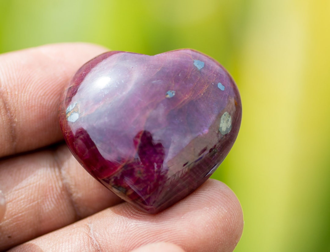 Deep Red Ruby Heart July Birthstone natural Ruby Heart - Etsy Denmark