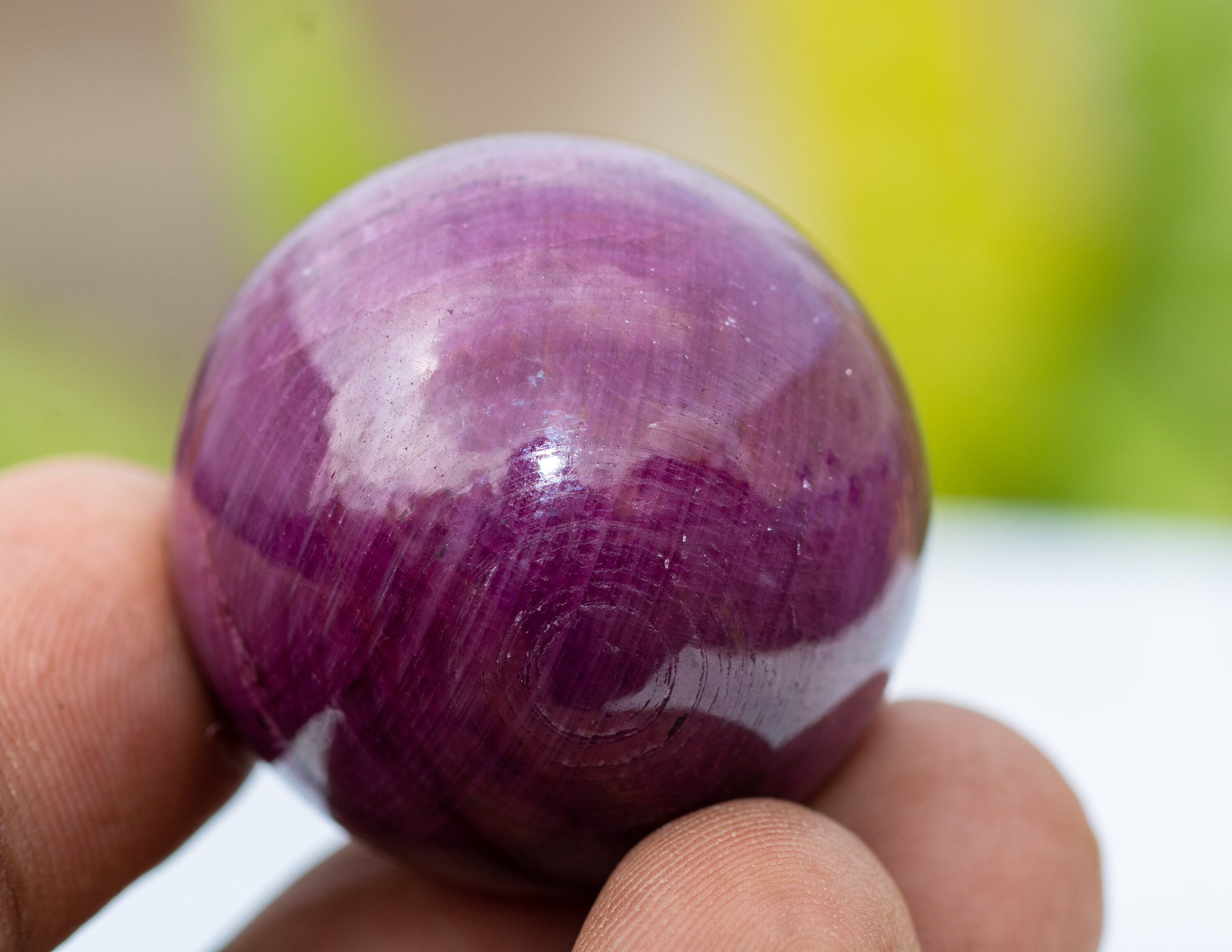 Deep Red Ruby Sphere Natural Ruby Ball Healing Crystal Meditation ...