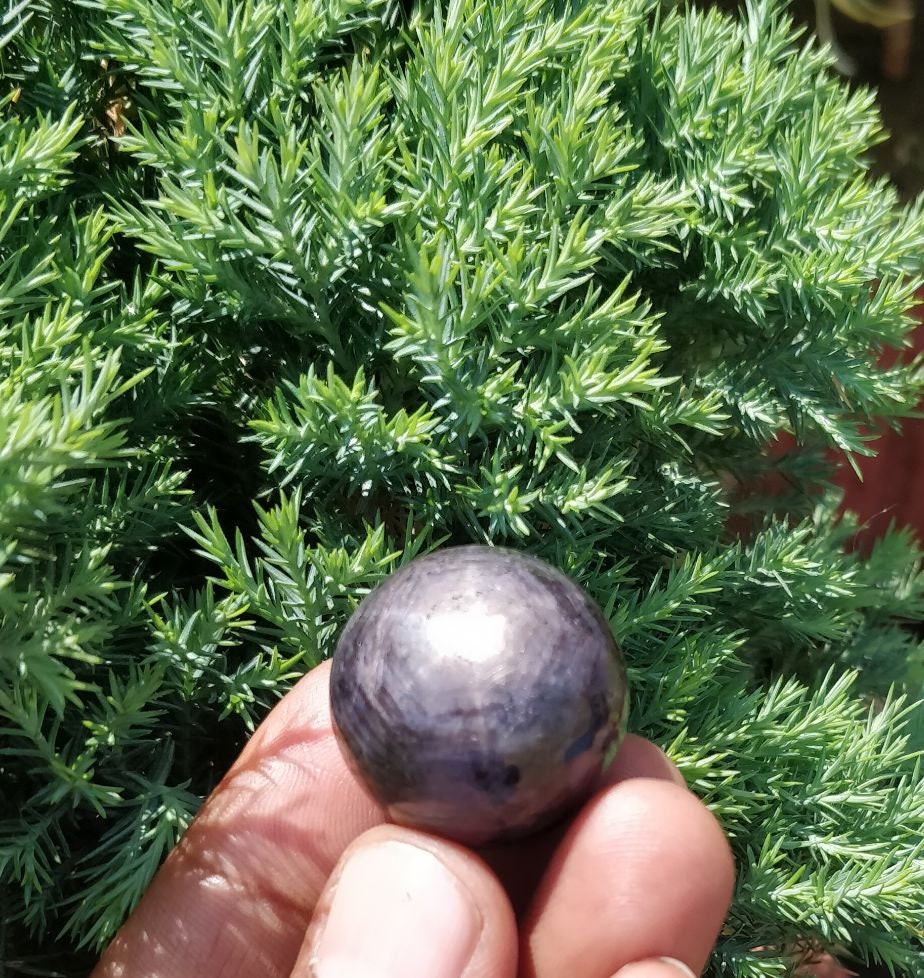 Polished Star Sapphire Sphere / Ball With Natural Stunning Star ...