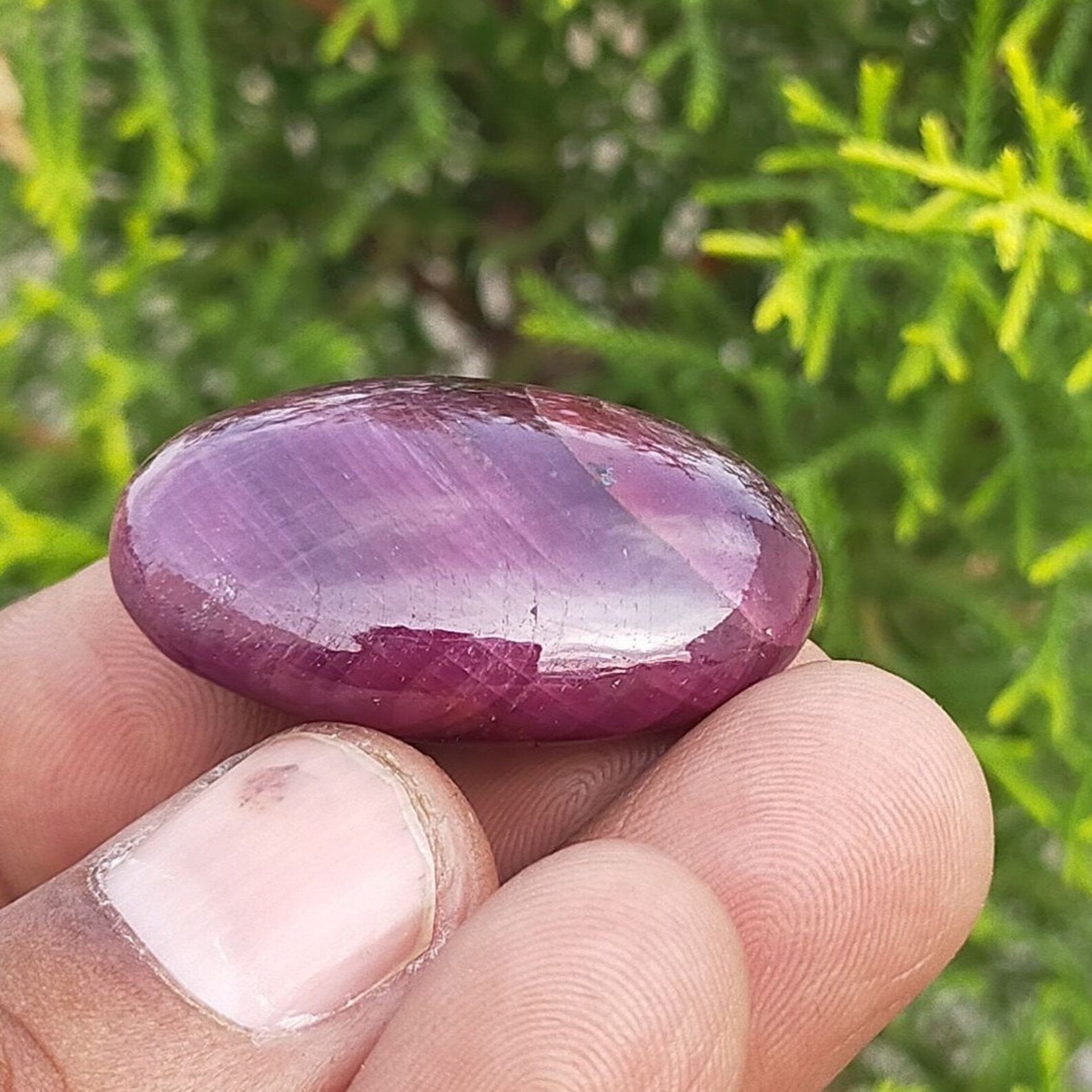 Ruby Plam Stone Beautiful Polished Palm Stone Pocket Stone Healing ...