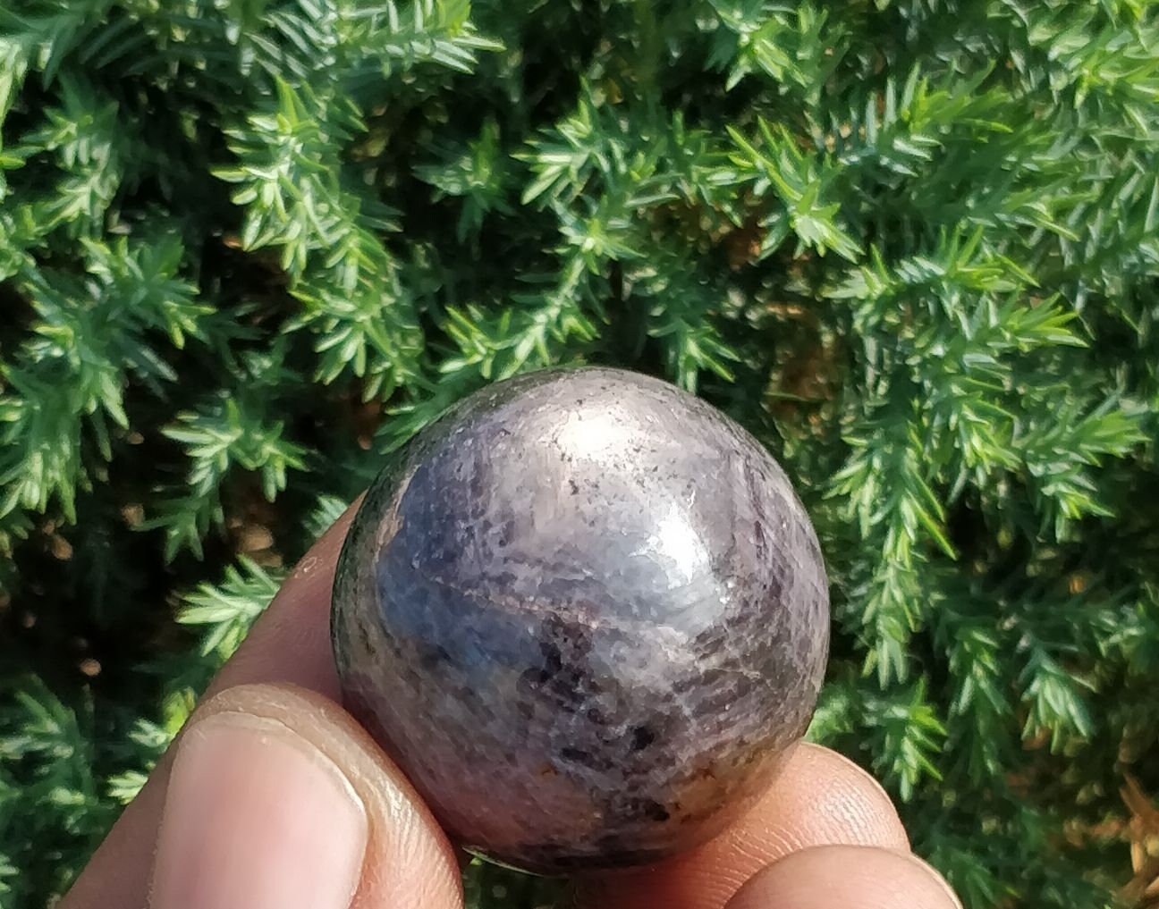 Polished Star Sapphire Sphere / Ball With Natural Stunning Star ...