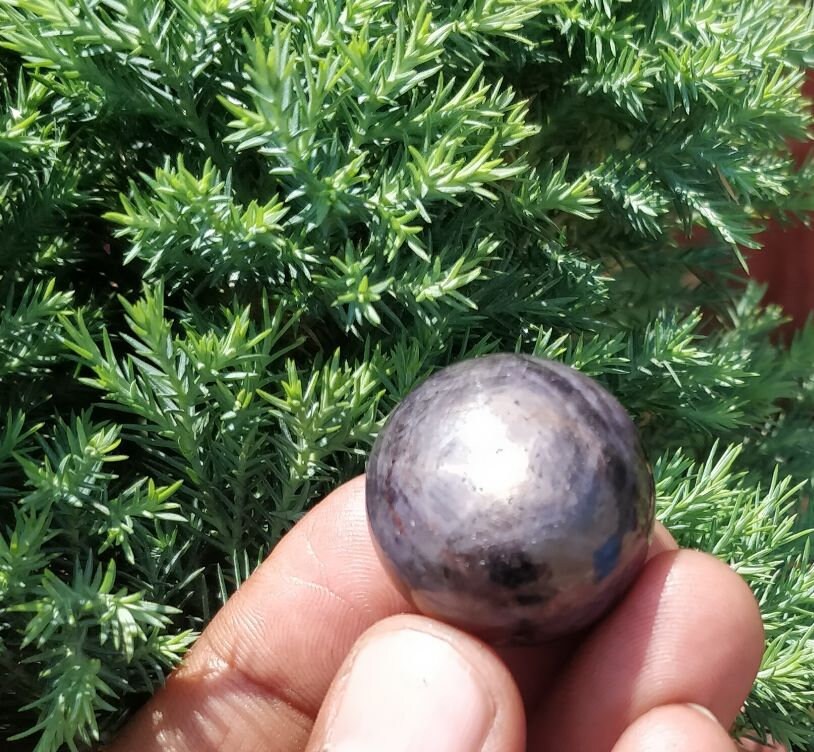 Polished Star Sapphire Sphere / Ball With Natural Stunning Star ...