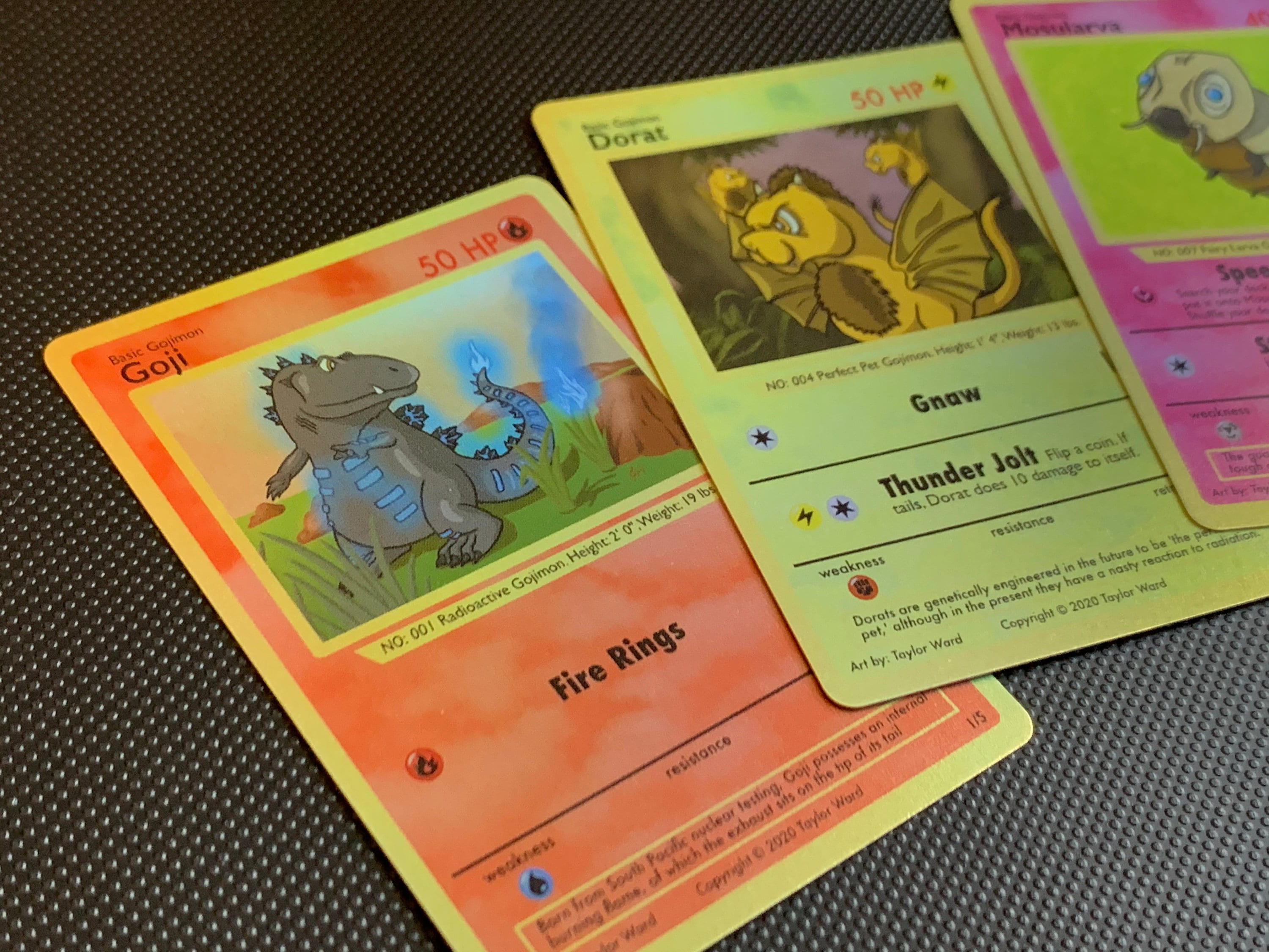 Gojimon Promo Card Foil Set Godzilla X Pokemon Original Art | Etsy