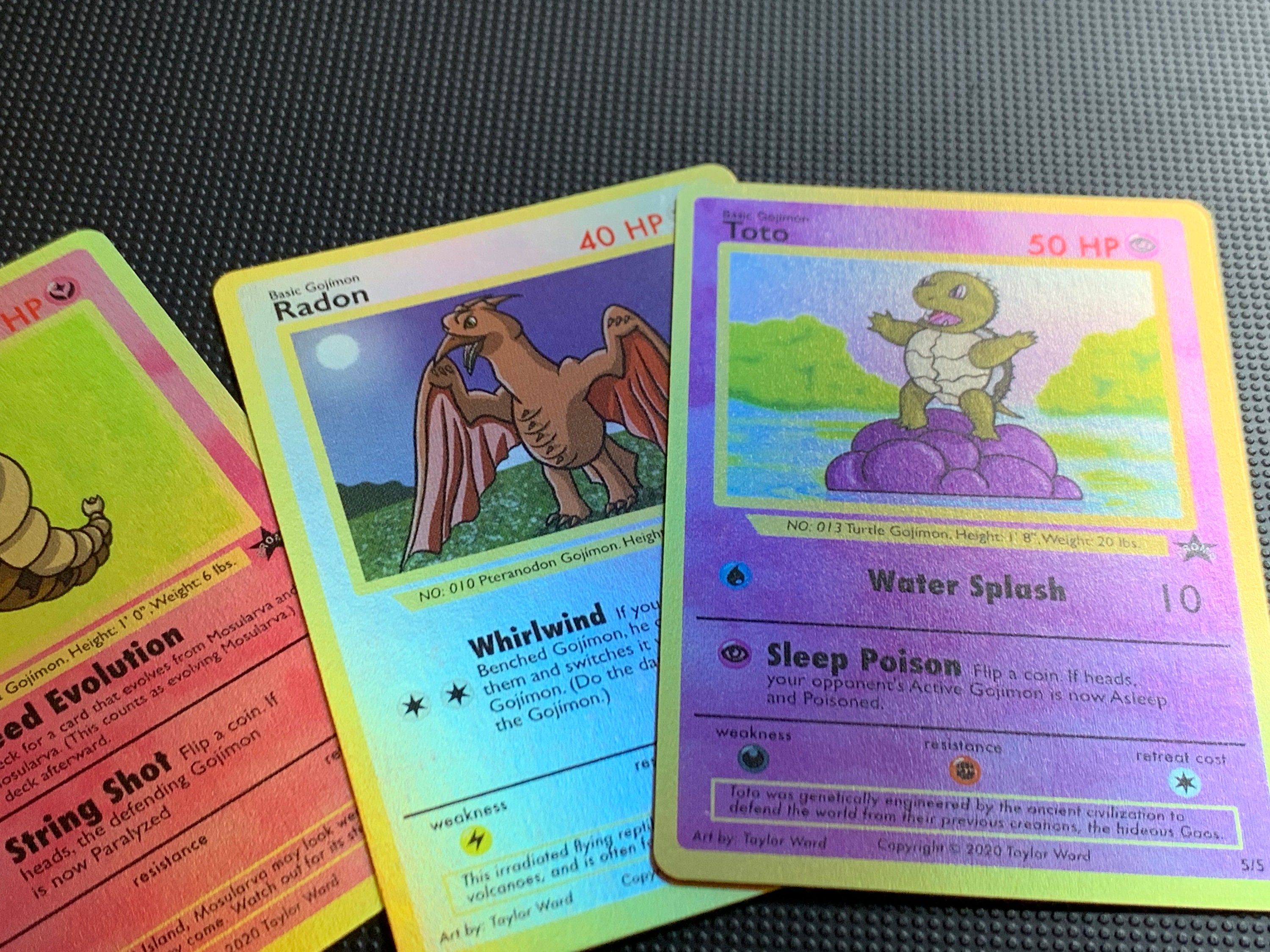 Gojimon Promo Card Foil Set! Godzilla X Pokemon Original Art Cards ...