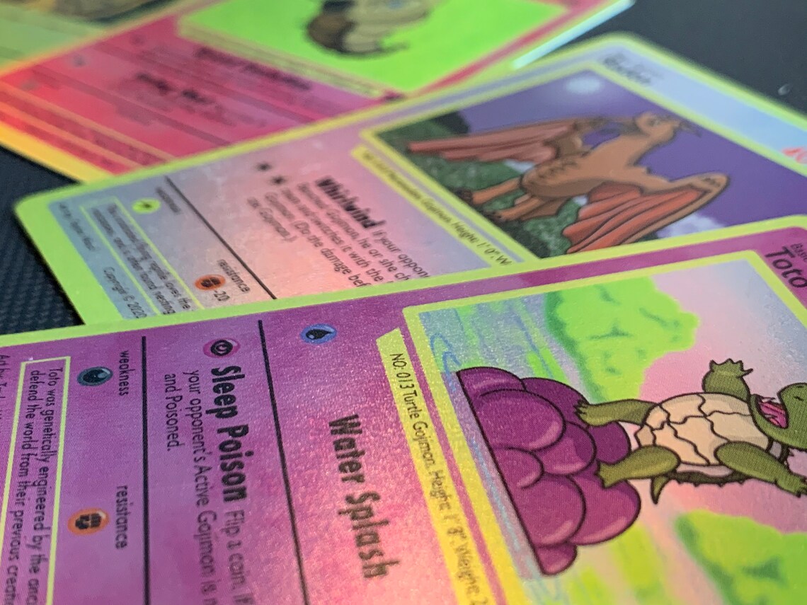 Gojimon Promo Card Foil Set! Godzilla X Pokemon Original Art Cards ...