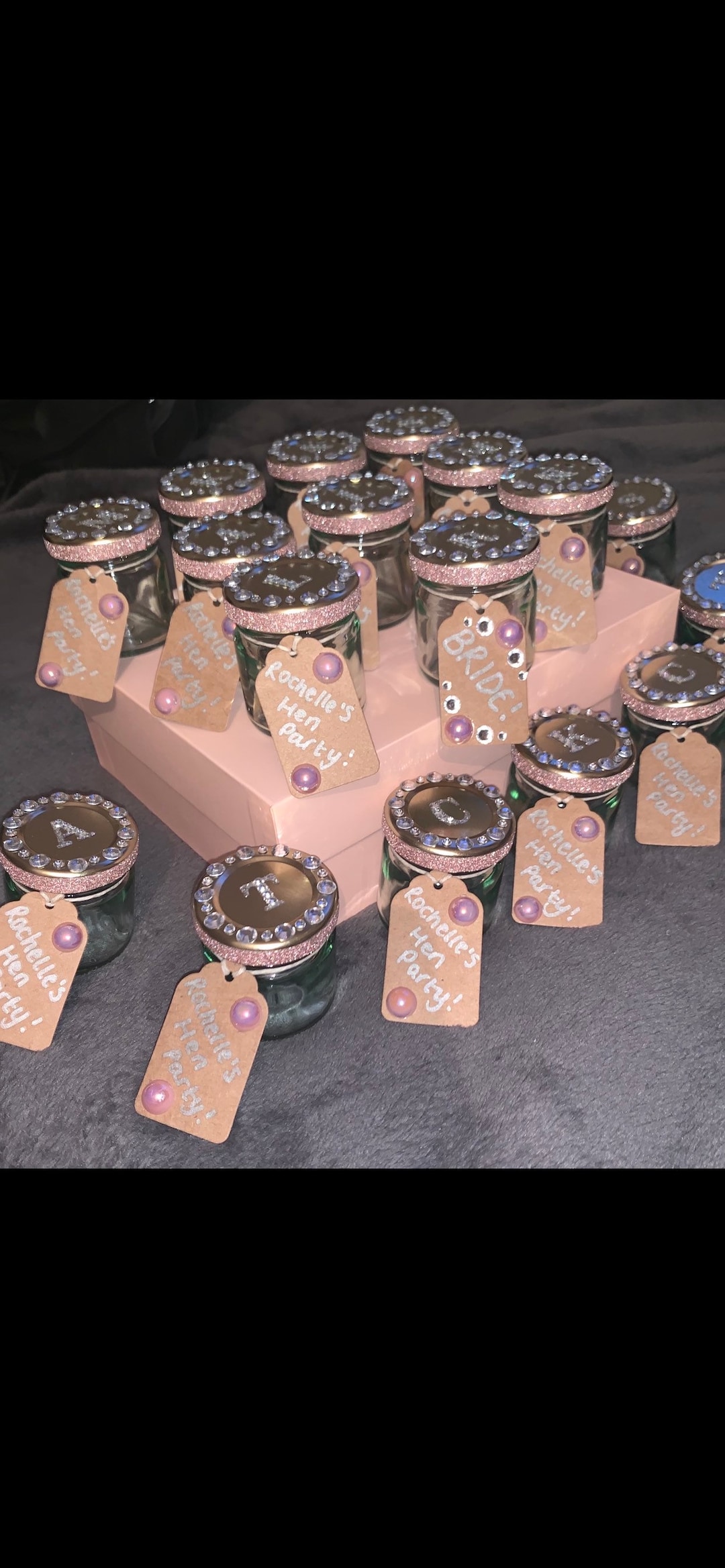 Handmade Personalised Glass Jars With Initial Lid and Wooden Tag - Etsy