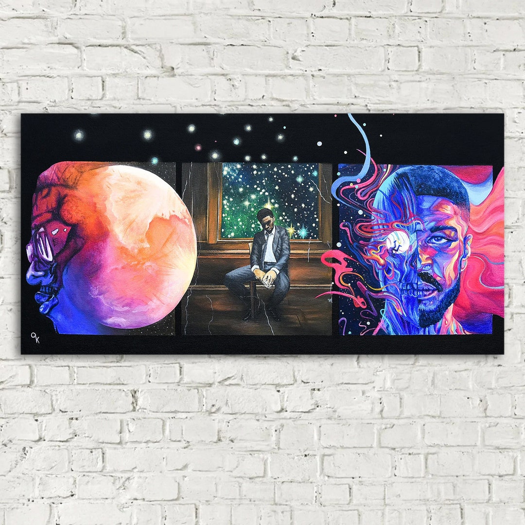 Man on the Moon Kid Cudi Album Art Print - Etsy