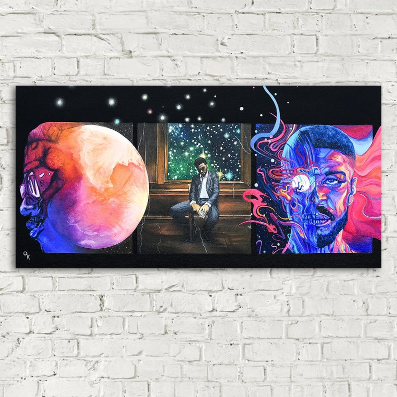 Man on the Moon Kid Cudi Album Art Print - Etsy