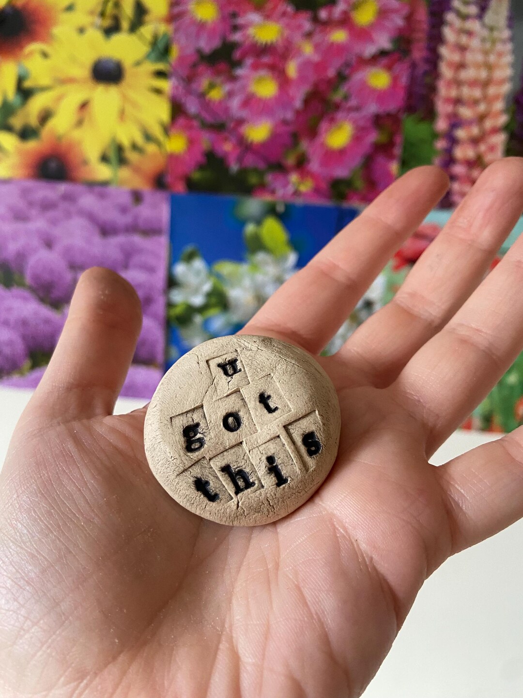 Affirmation Pebble Pal - U Got This - Ceramic Fidget Sensory Tool - Etsy