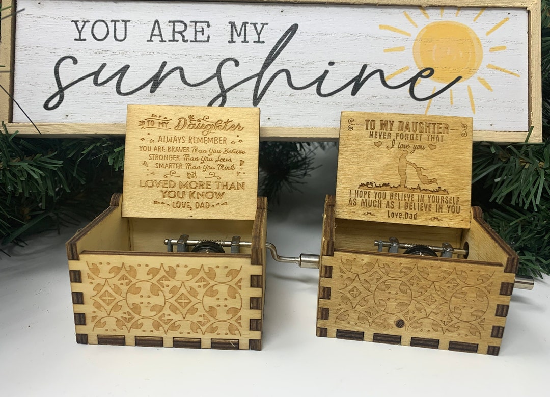 Daughter Music Box Wood You Are My Sunshine Music Box for - Etsy