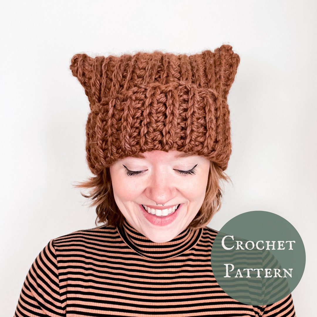 CROCHET PATTERN // the Cat Ear Beanie // Instant Download PDF ...