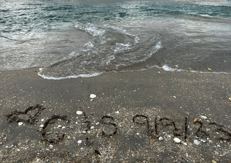 A Word or Message Written in the Sand Taken From a Florida Beach! Many ...