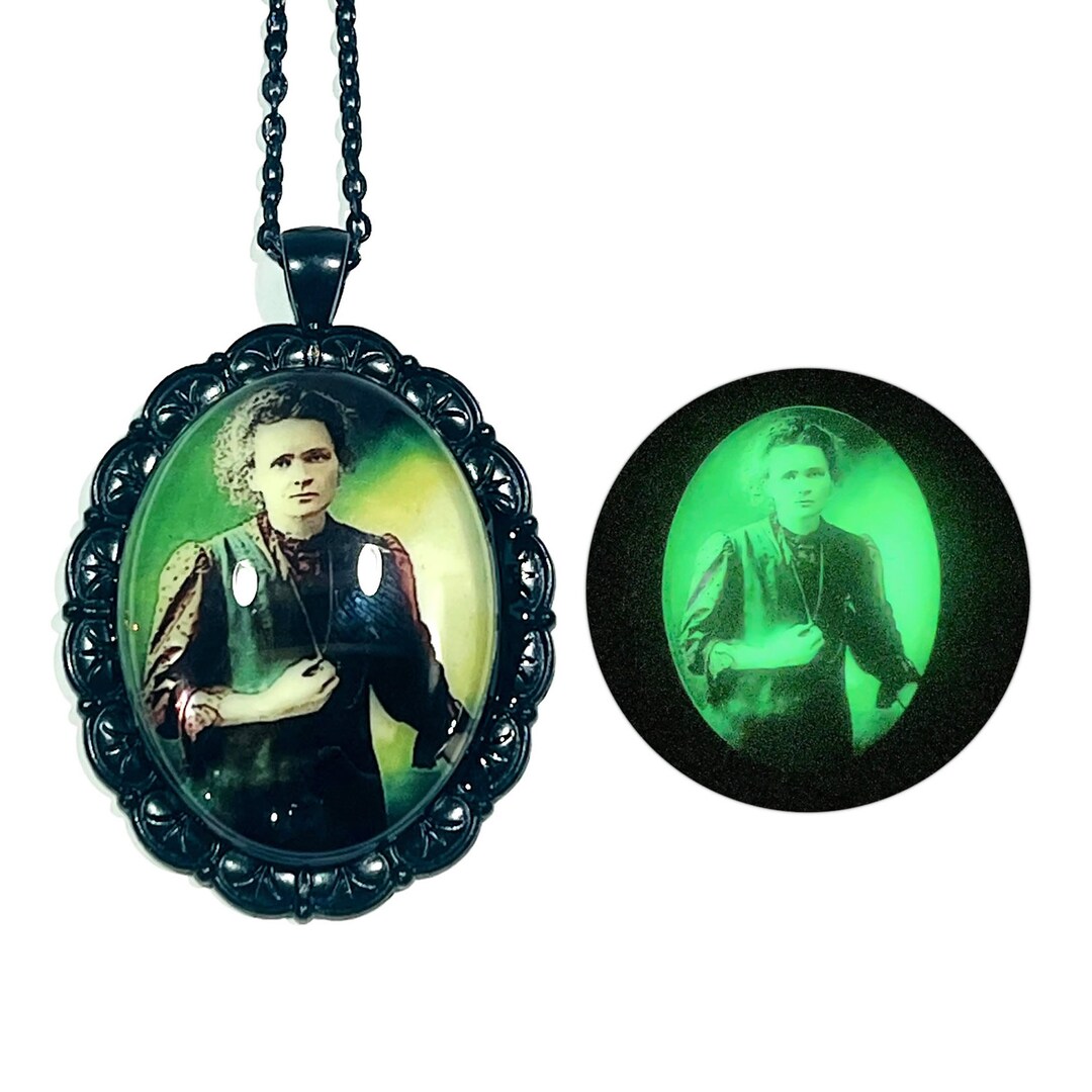 Green Glow in the Dark Radiation Marie Curie Pendant Necklace - Etsy