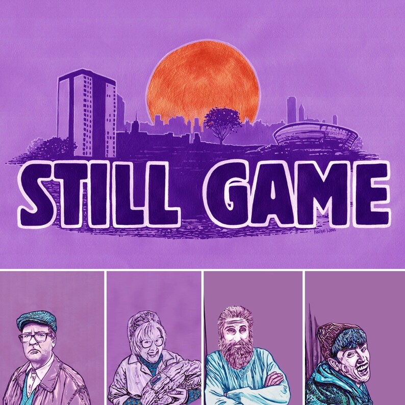 Print/ Boabby the Barman/ Still Game/ Original Artwork/ Print/ Heather ...