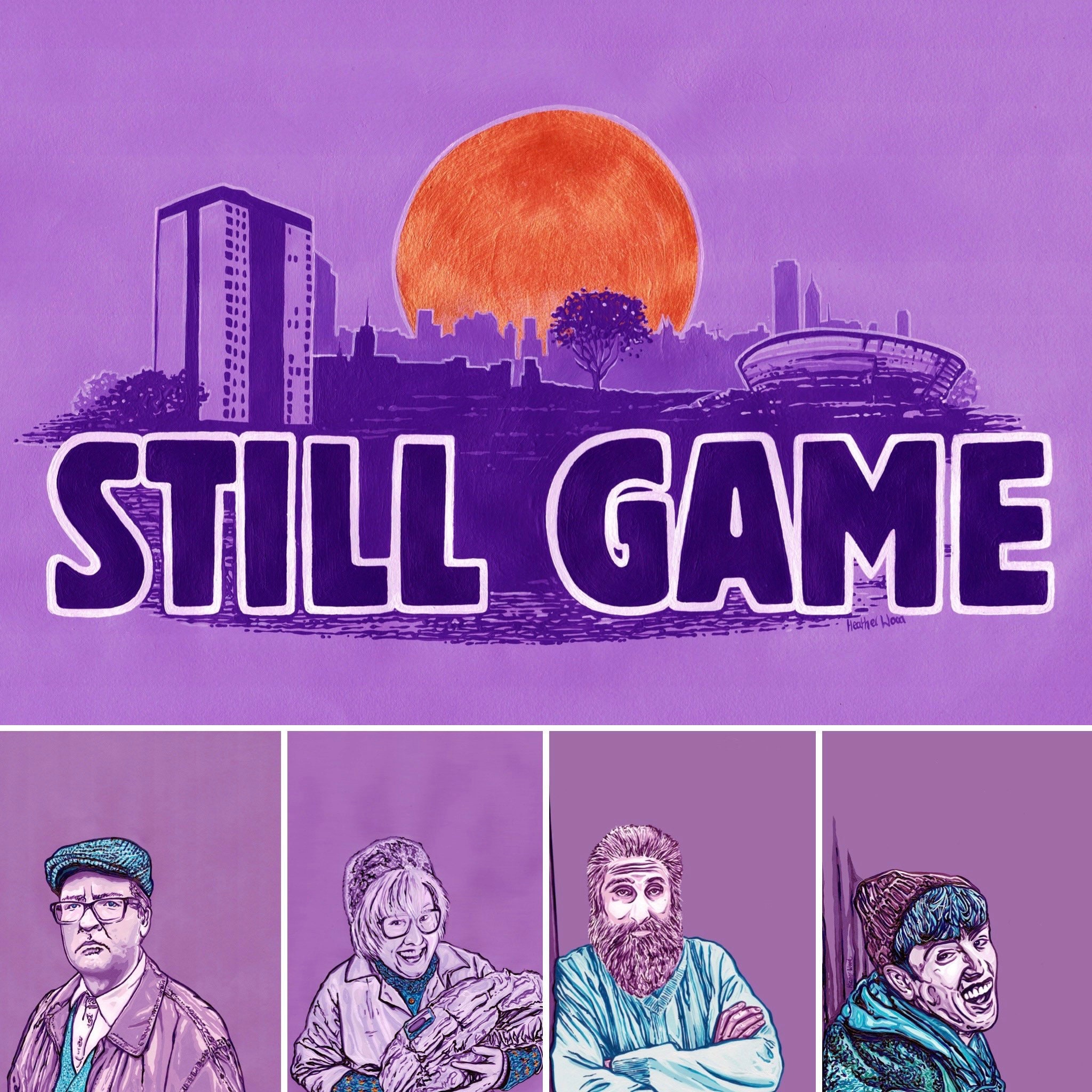 Print/ Boabby the Barman/ Still Game/ Original Artwork/ Print/ Heather ...