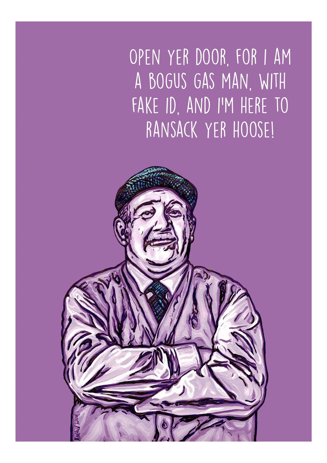 Jack Jarvis Esquire/ Print/ Heather Wood/ Still Game / Acrylic - Etsy
