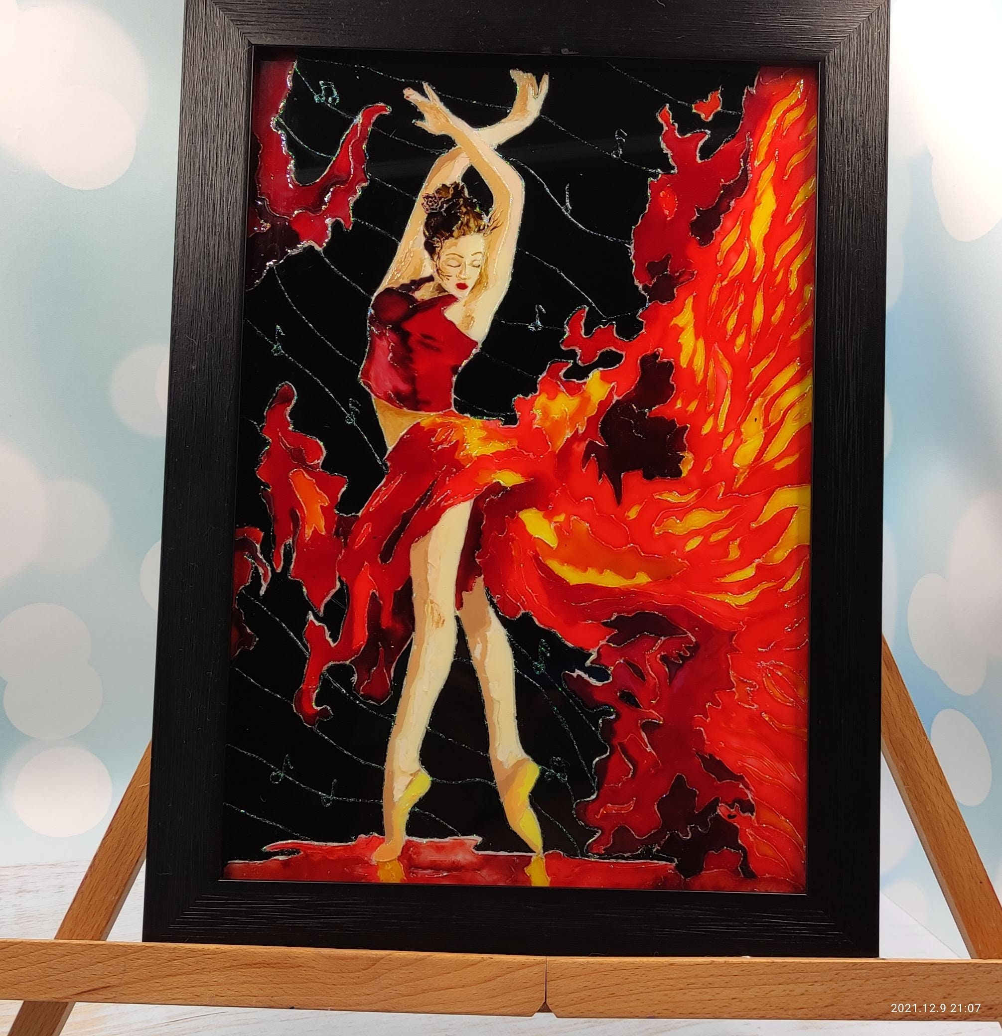 Flamenco Dance Painting on Glass Spanish Dancer Stained Glass - Etsy