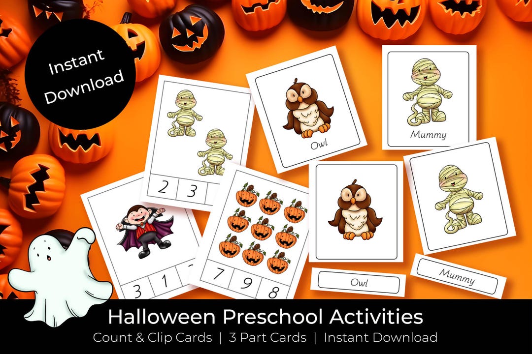 Halloween Preschool Printable Activities, Halloween Montessori Activity ...