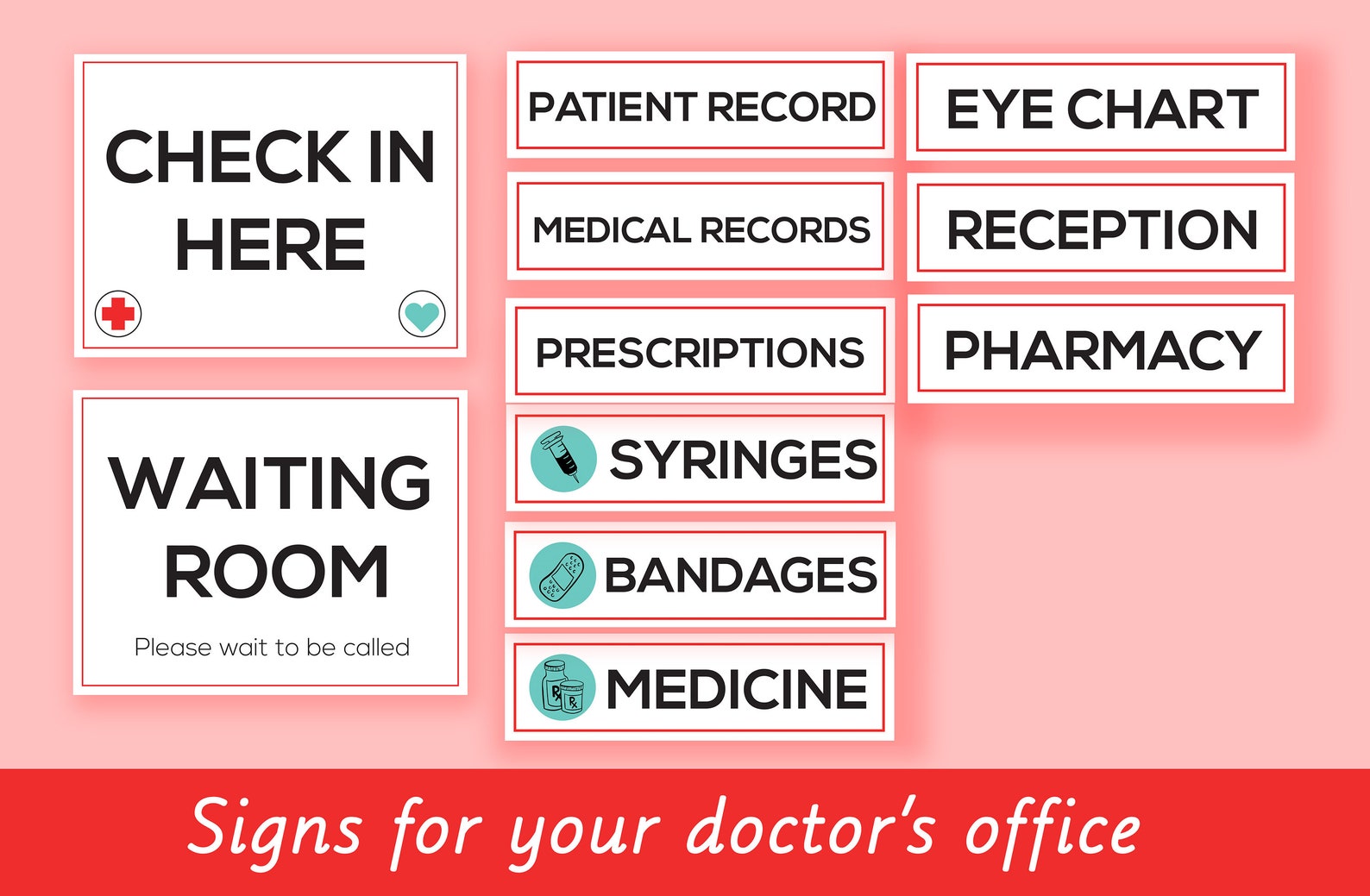 Doctors Office Dramatic Play, INSTANT DOWNLOAD, Doctor's Office Pretend ...