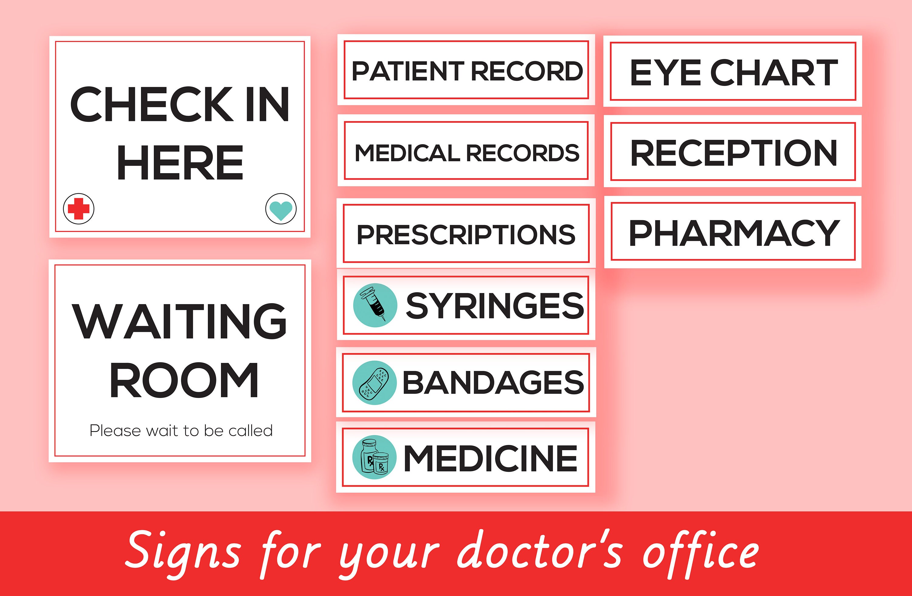 Doctors Office Dramatic Play, INSTANT DOWNLOAD, Doctor's Office Pretend Kit, Hospital or Doctor ...