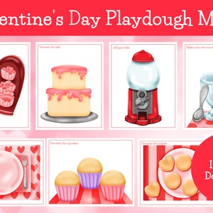 Playdough Mats, Valentine's Day Playdough Mats, Preschool Printables ...