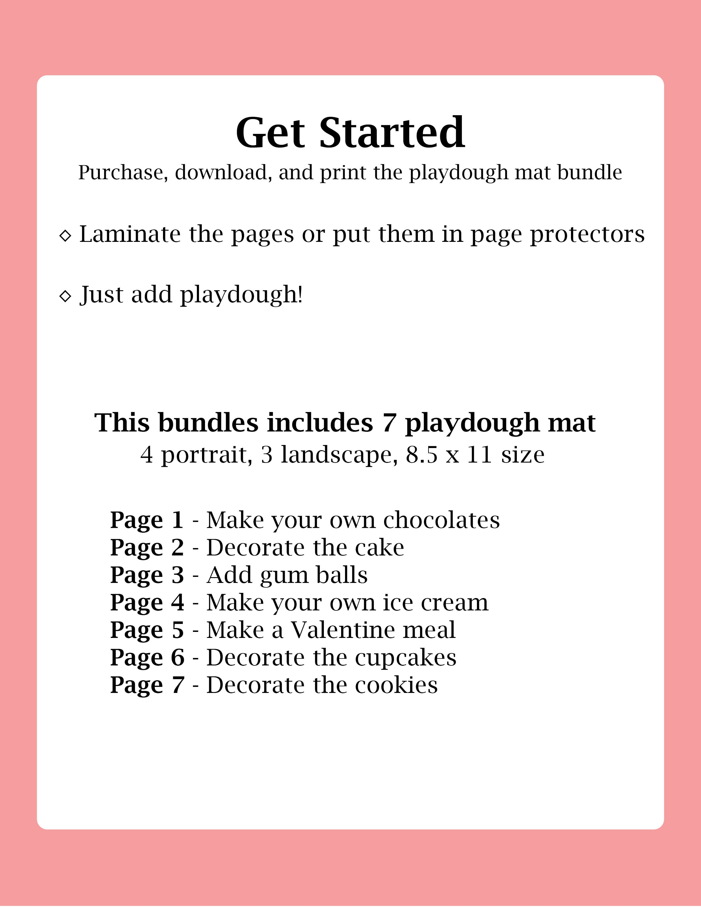 Playdough Mats, Valentine's Day Playdough Mats, Preschool Printables ...