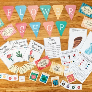 Flower Shop Dramatic Play Printable Kit, Pretend Play (PDF) - Etsy