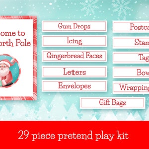 North Pole Pretend Play Kit, Santa's Workshop, Printable (instant ...