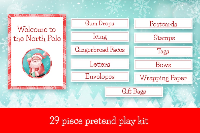 North Pole Dramatic Play, Santa's Workshop, North Pole Pretend Play ...