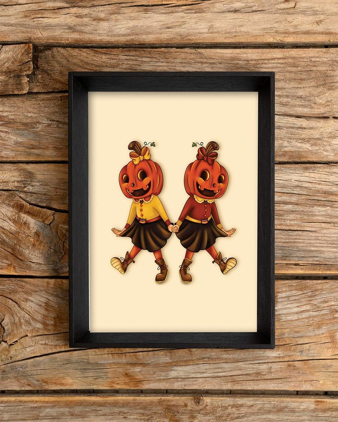 Cute Pumpkin Digital Print, Printable Digital Halloween Print ...