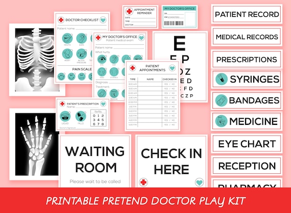Doctors Office Dramatic Play INSTANT DOWNLOAD Doctor's - Etsy