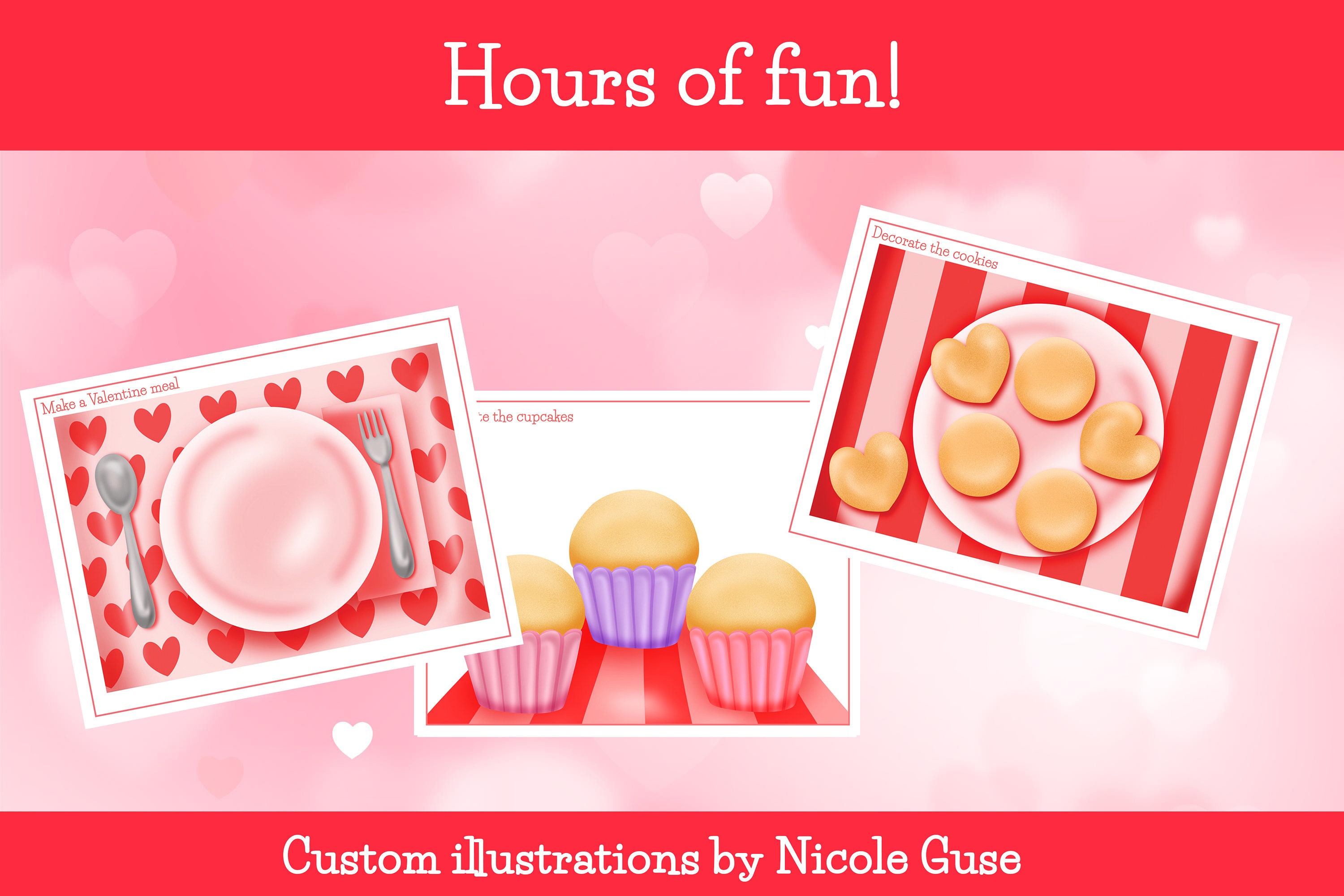 Playdough Mats, Valentine's Day Playdough Mats, Preschool Printables ...