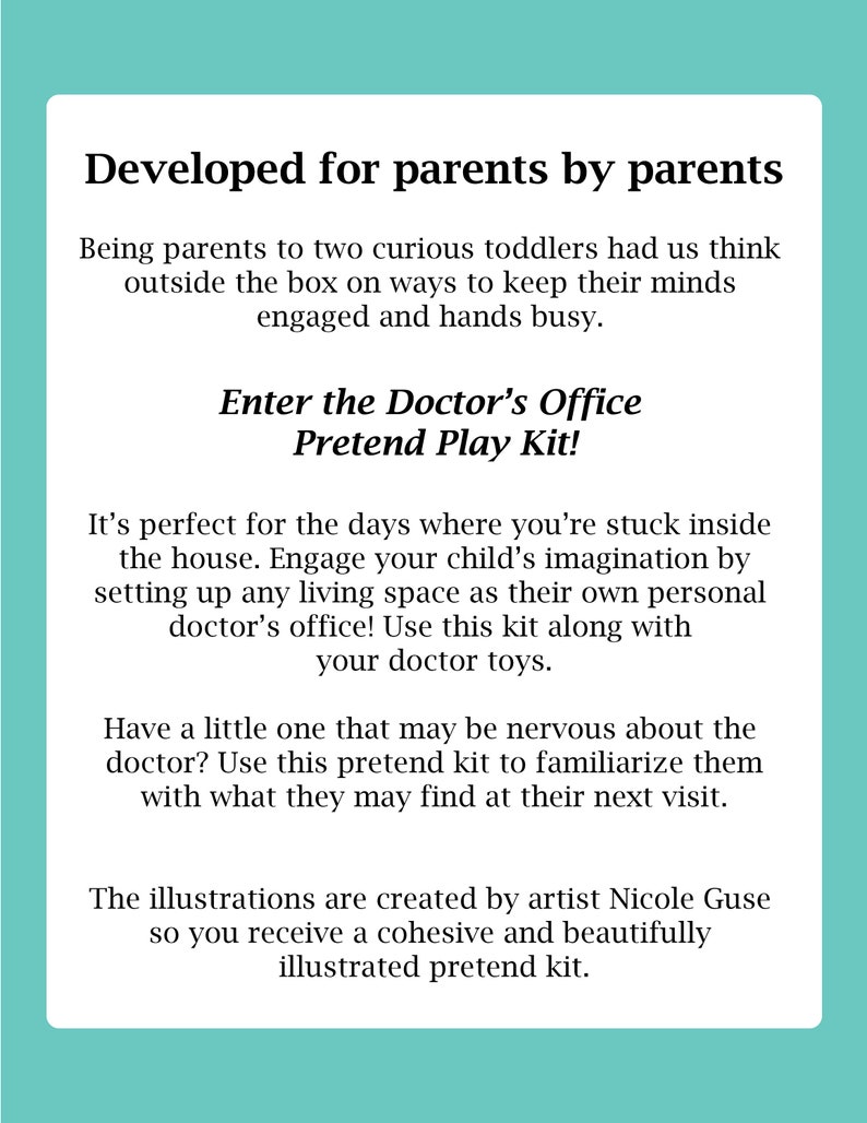 Doctors Office Dramatic Play INSTANT DOWNLOAD Doctor's - Etsy