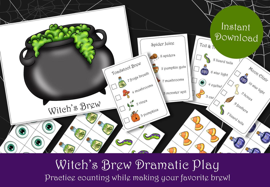 Witch's Brew Dramatic Play, Pretend Play, Educational Games, Halloween ...