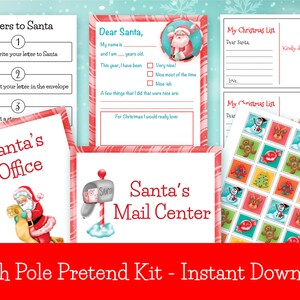 North Pole Pretend Play Kit, Santa's Workshop, Printable (instant ...