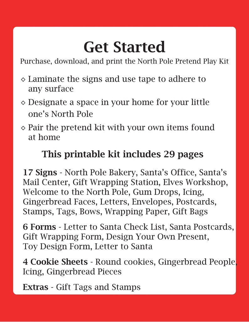 North Pole Dramatic Play, Santa's Workshop, North Pole Pretend Play ...