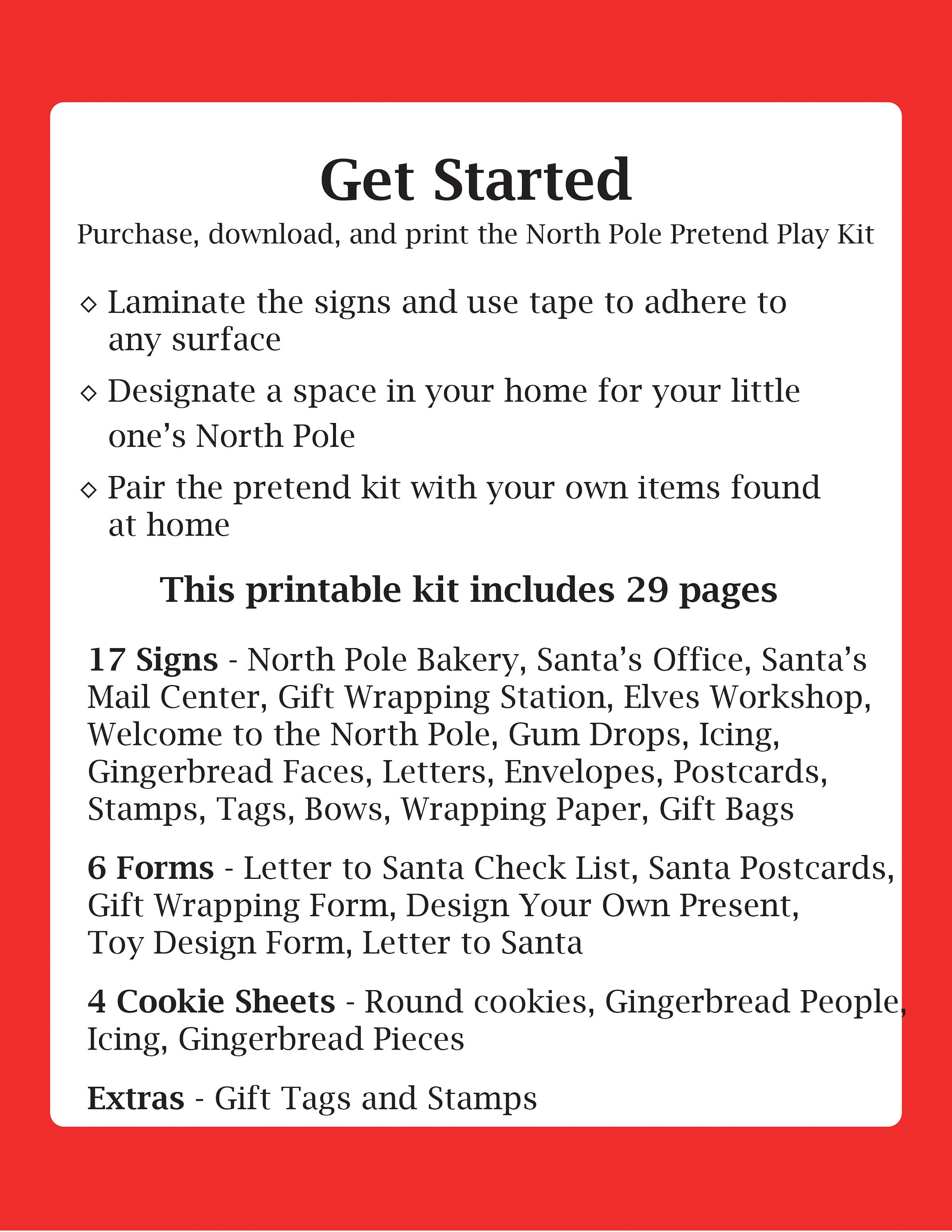 North Pole Dramatic Play, Santa's Workshop, North Pole Pretend Play ...