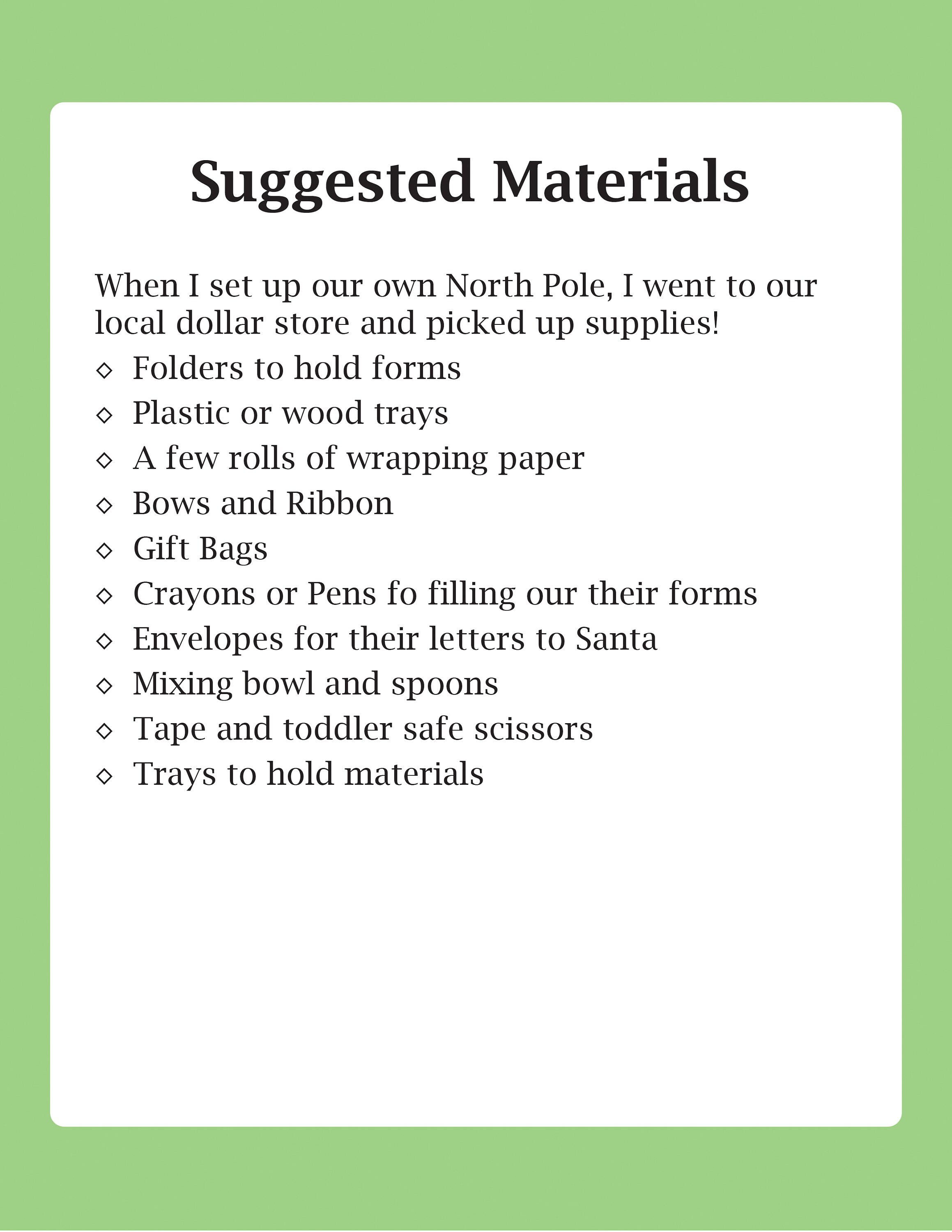 North Pole Dramatic Play, Santa's Workshop, North Pole Pretend Play ...