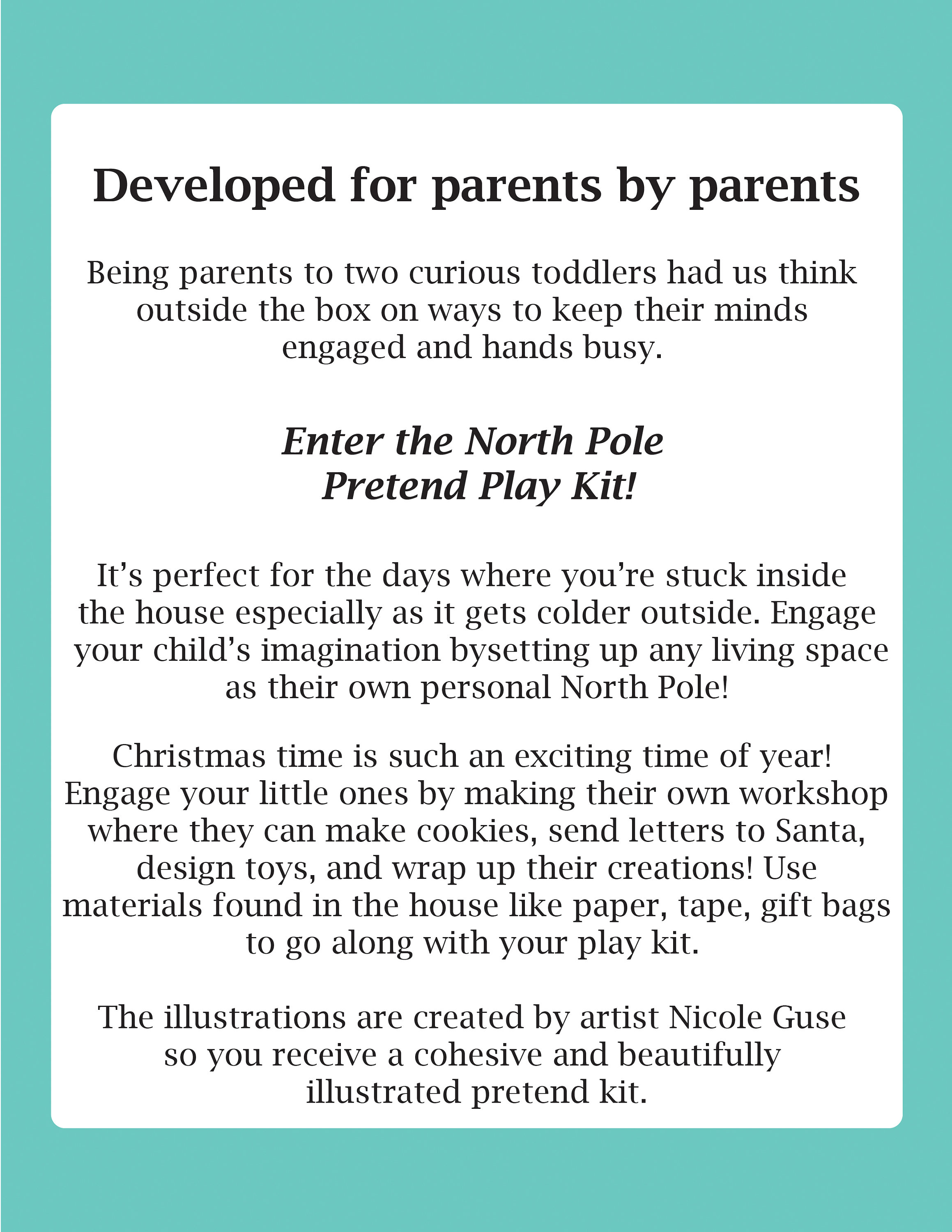 North Pole Dramatic Play, Santa's Workshop, North Pole Pretend Play ...