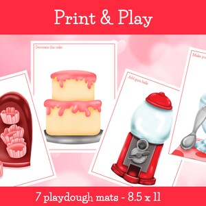 Playdough Mats, Valentine's Day Playdough Mats, Preschool Printables ...
