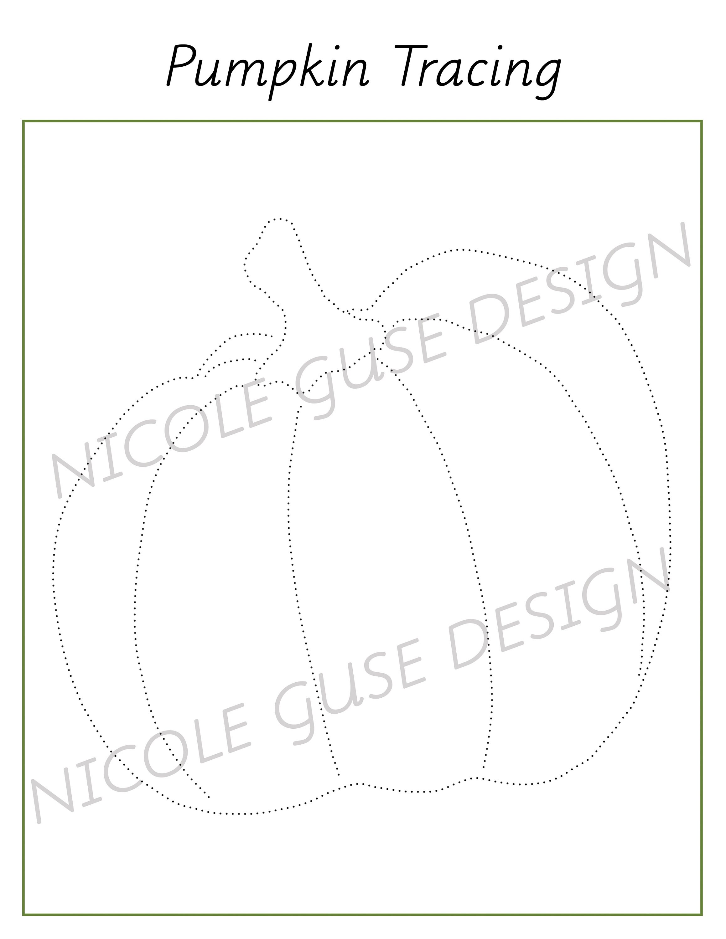 Pumpkin Line Tracing, Fall Line Tracing Activity, Prek Writing Skills ...